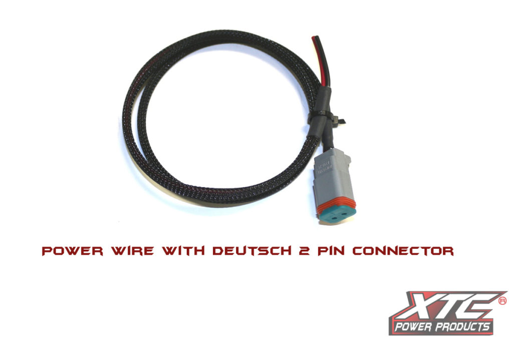 2' Power Wire with Deutsch 2 Pin Connector on one end - XTC Power Products